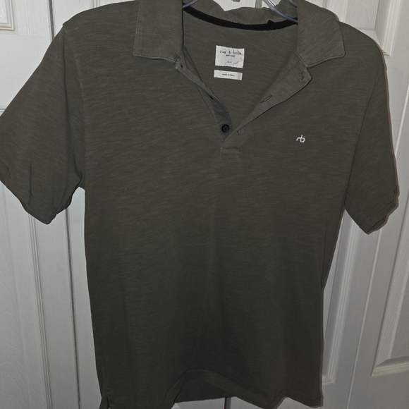 rag & bone | Shirts | Rag Bone Dark Olive Polo Shirt | Poshmark